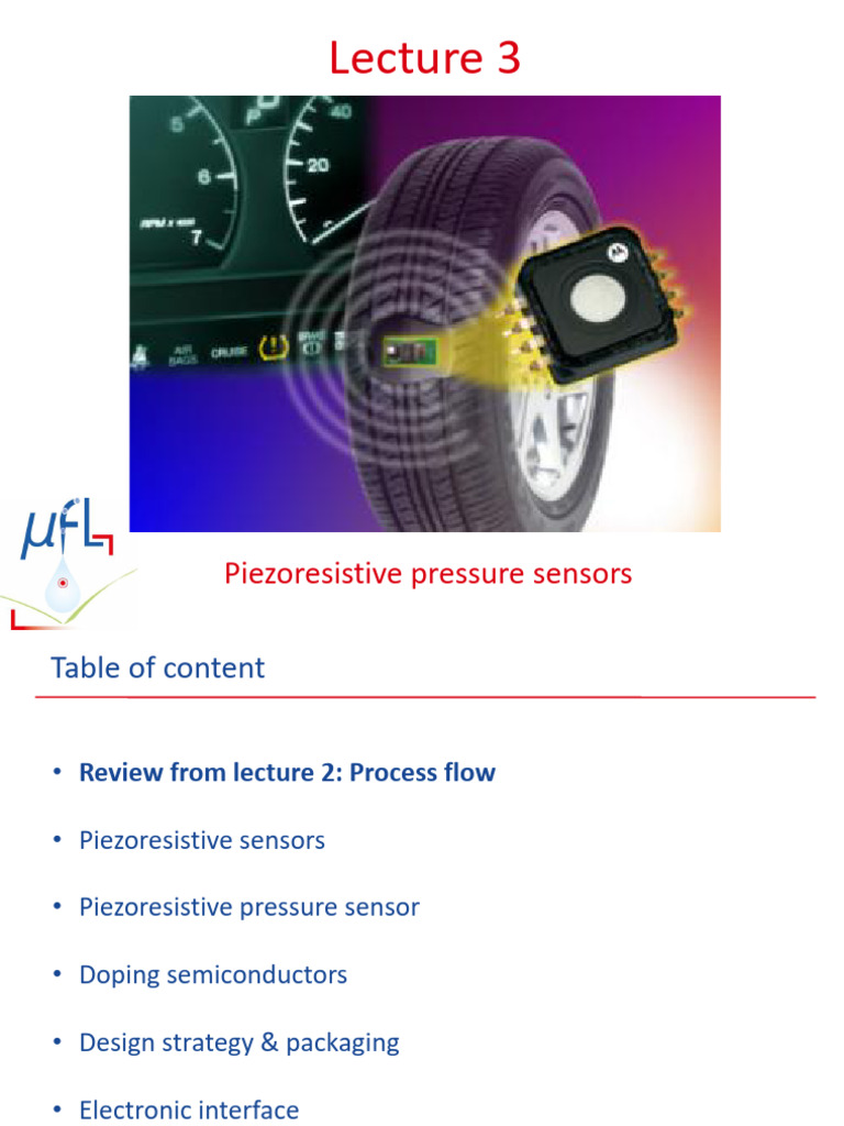 L2 - Piezoresistive pressure sensors (1) | PDF | Electrical Resistivity ...