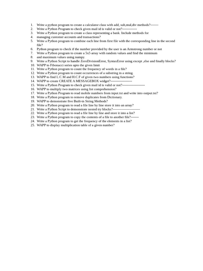 Lab External programs important | PDF