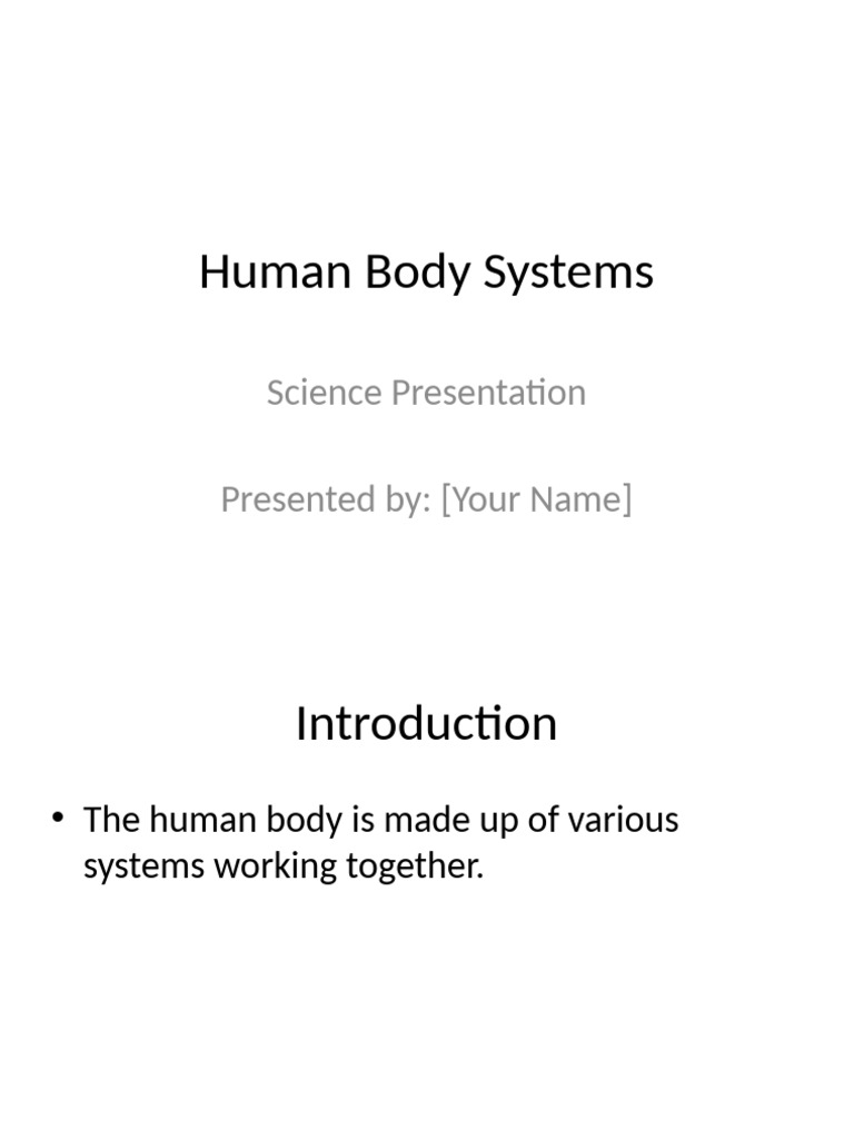 Human Body Systems | PDF