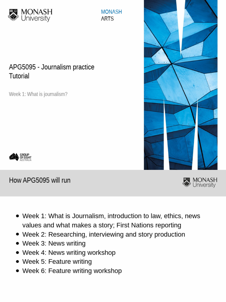 APG5095 Sem 2 2024 Week One Tutorial - Journalism Practice | PDF | Defamation | Contempt Of Court