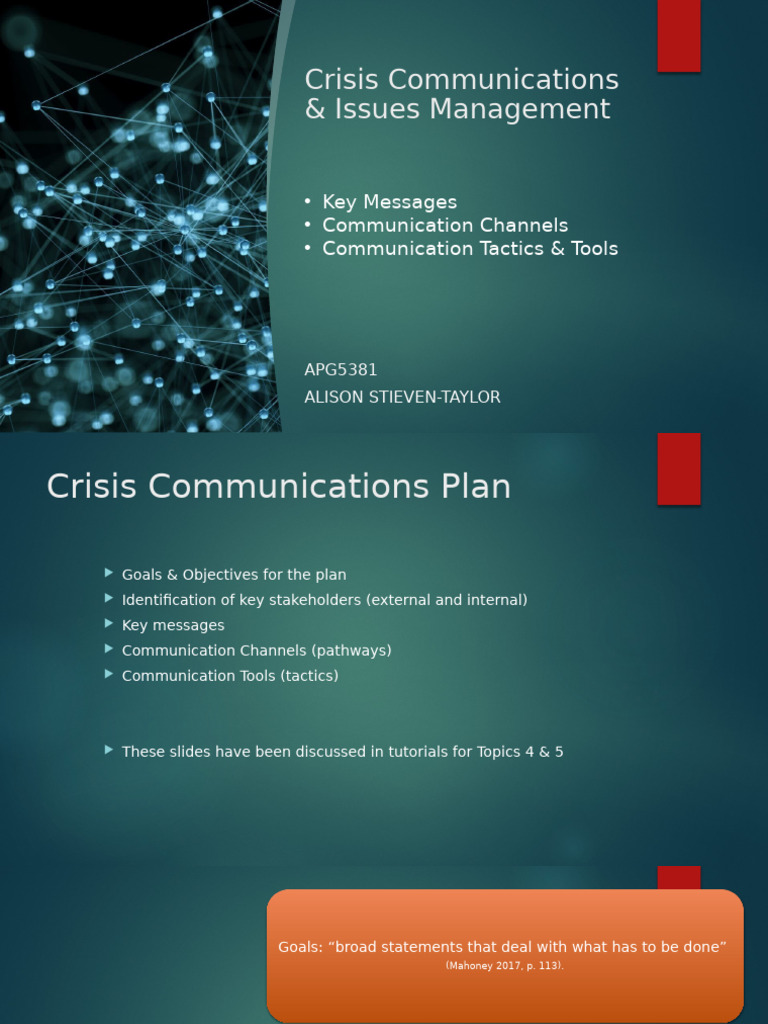 APG5381 Tutorial Comms Plan Notes | PDF | Communication | Mass Media