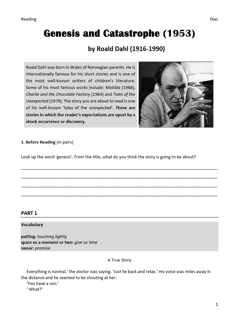 Genesis and Catastrophe - Roald Dahl | PDF