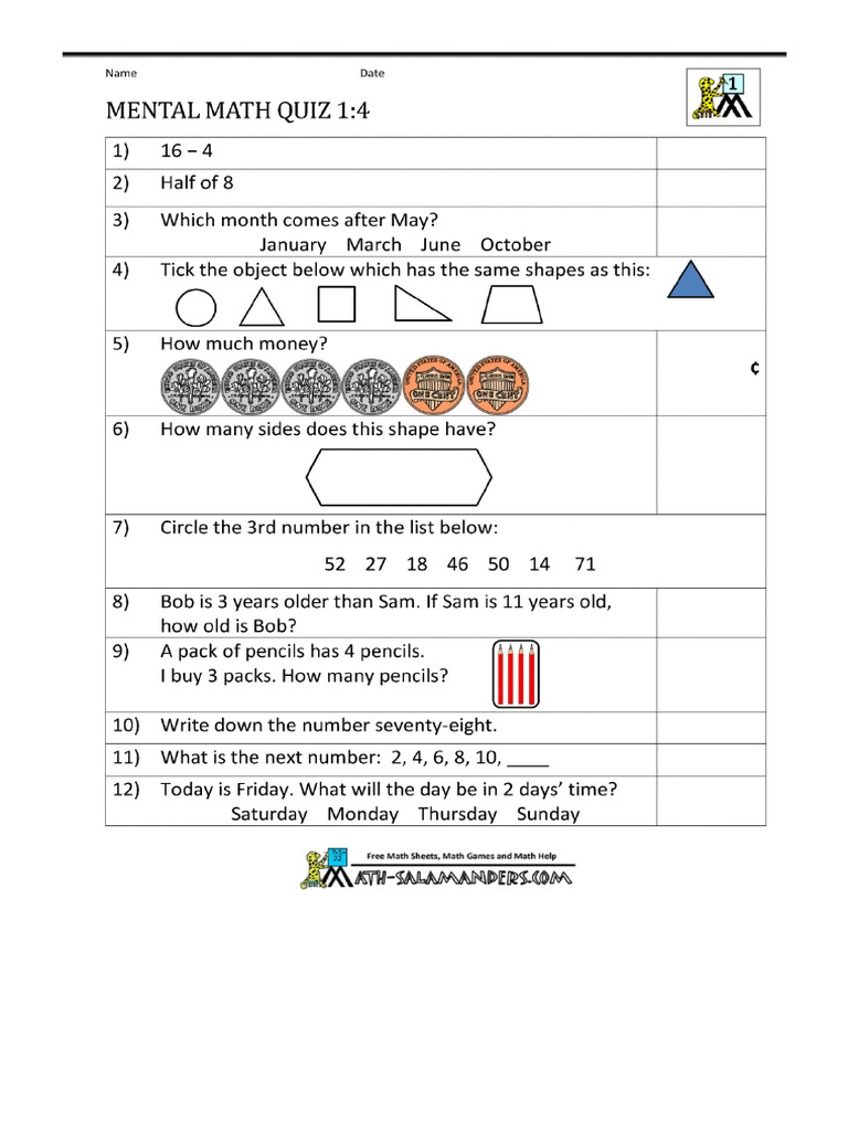 First-Grade-Math-Worksheets-Mental-Math-1st-Grade-4.gif 1,000×1,294 ...