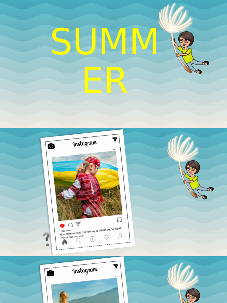After Summer Holidays Insta Cards B1+ | PDF