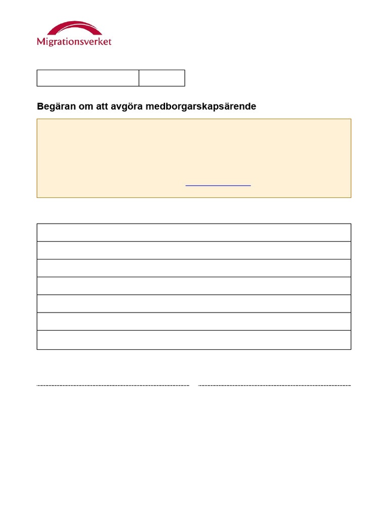 Medborgarskap Begaran Avgora Arende SV | PDF