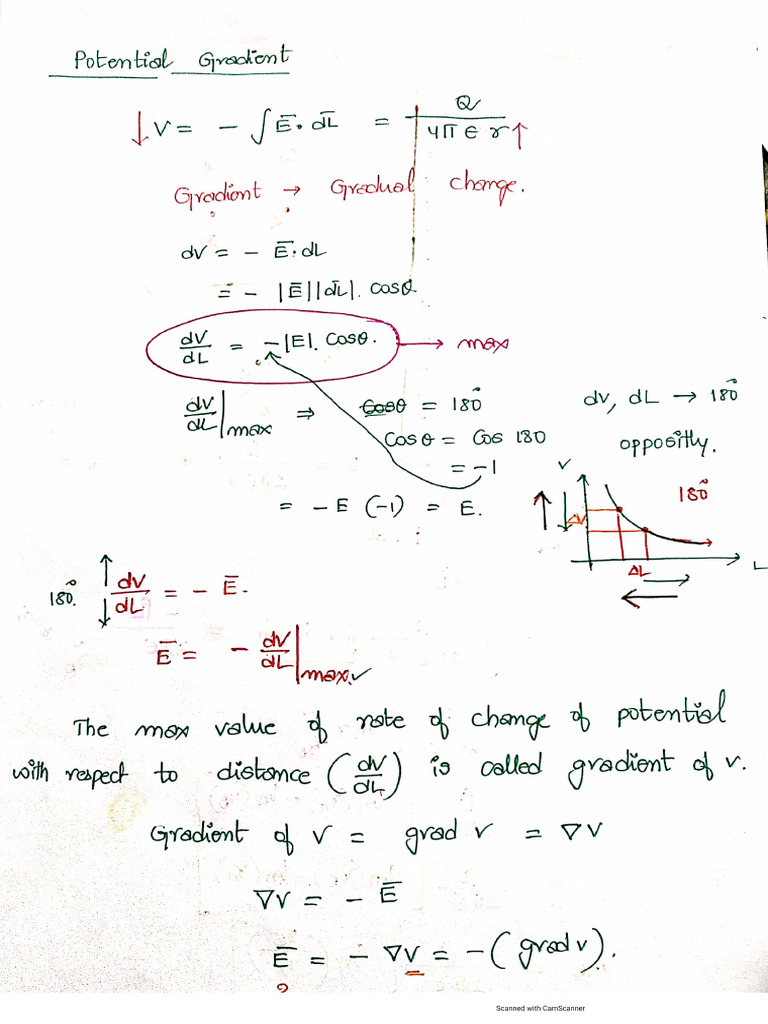 Potential Gradient | PDF