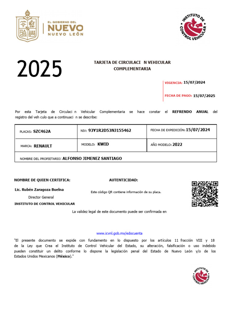 Tarjeta en Cintrol Vehicular | PDF