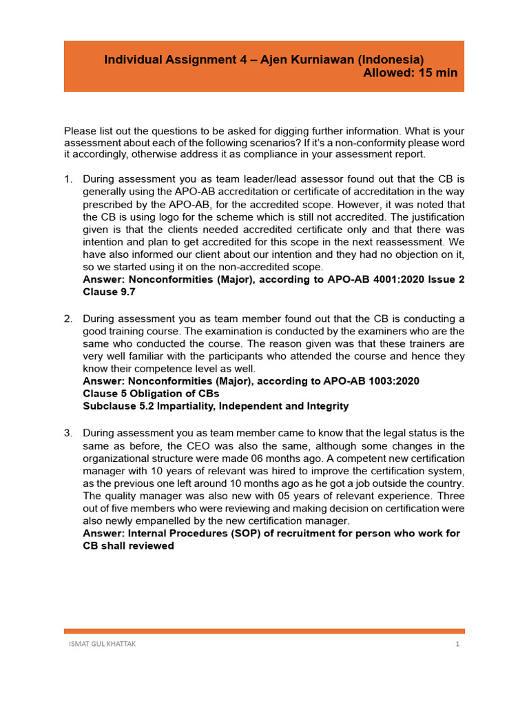 Compliance and Nonconformity Assessment Report | PDF