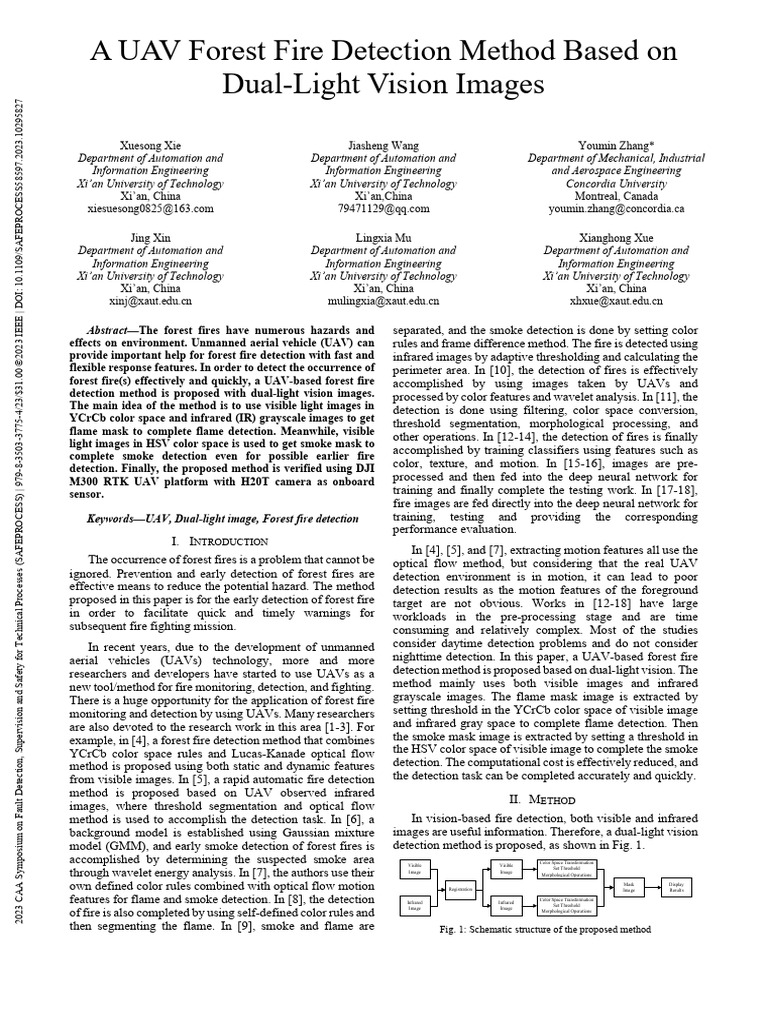 A UAV Forest Fire Detection Method Based On Dual-Light Vision Images ...