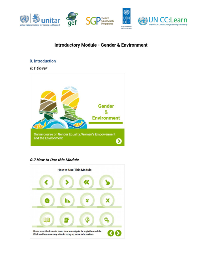 Gender and Environment Overview Module | PDF | Global Environment ...