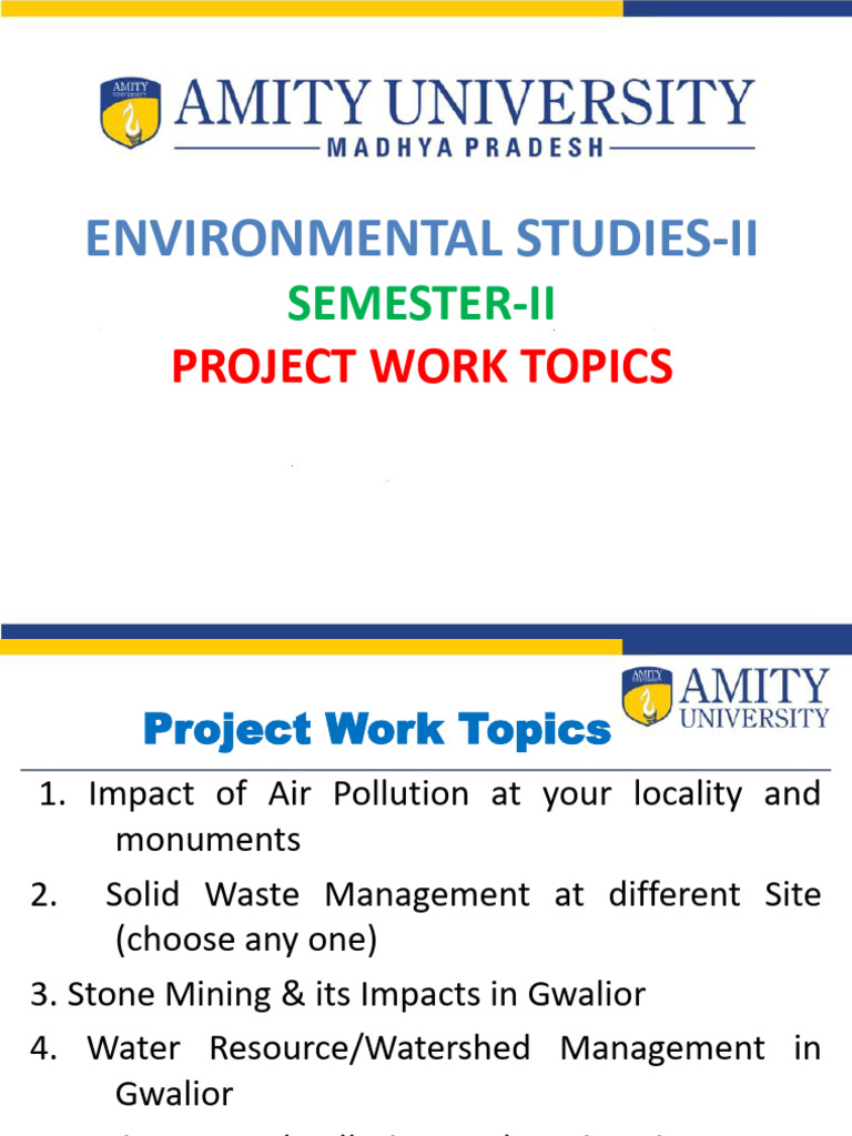 Project Work Topics_EVS | PDF