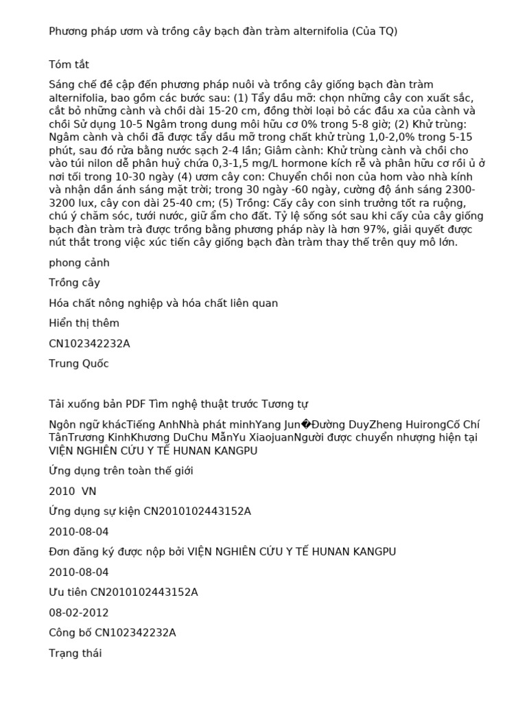 Dam Canh Tram Tra TQ | PDF