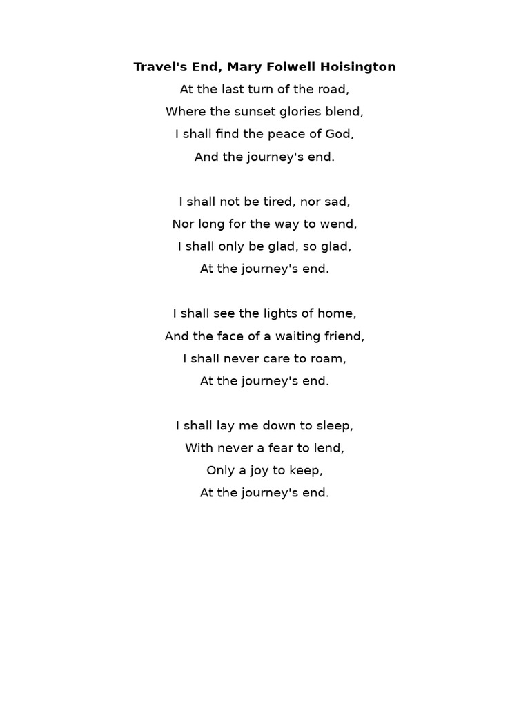 Travel's Song Poem | PDF