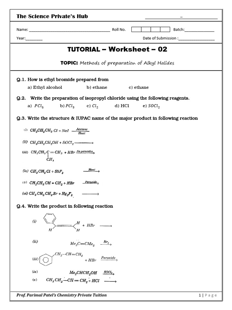 Tutorial - : Worksheet 02 | PDF