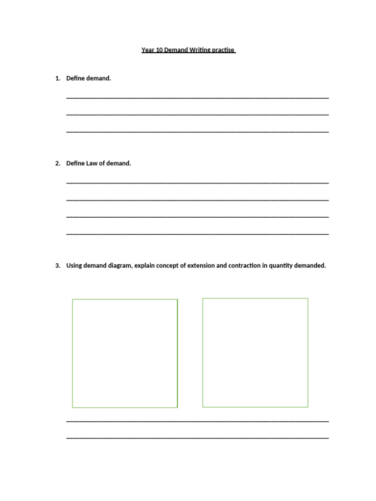 Year 10 Demand Writing Practice Guide | PDF