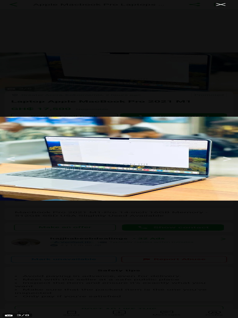 Laptop Apple MacBook Pro 2021 M1 16GB Apple M1 Pro SSD 512GB in ...