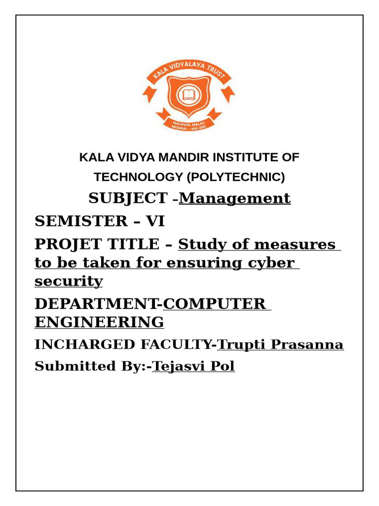 Management Front Page Tej | PDF