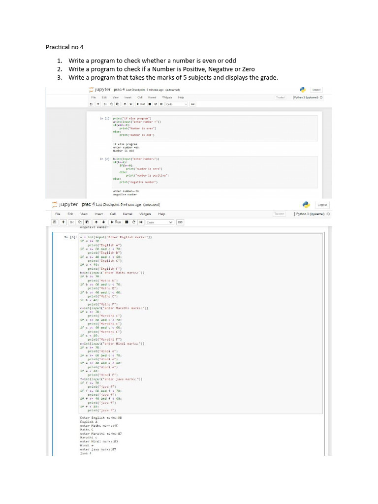 Practical no 4 | PDF