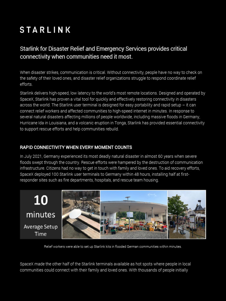 SpaceX-Starlink-Disasters-Case-Study | PDF | Emergency Management | Space X