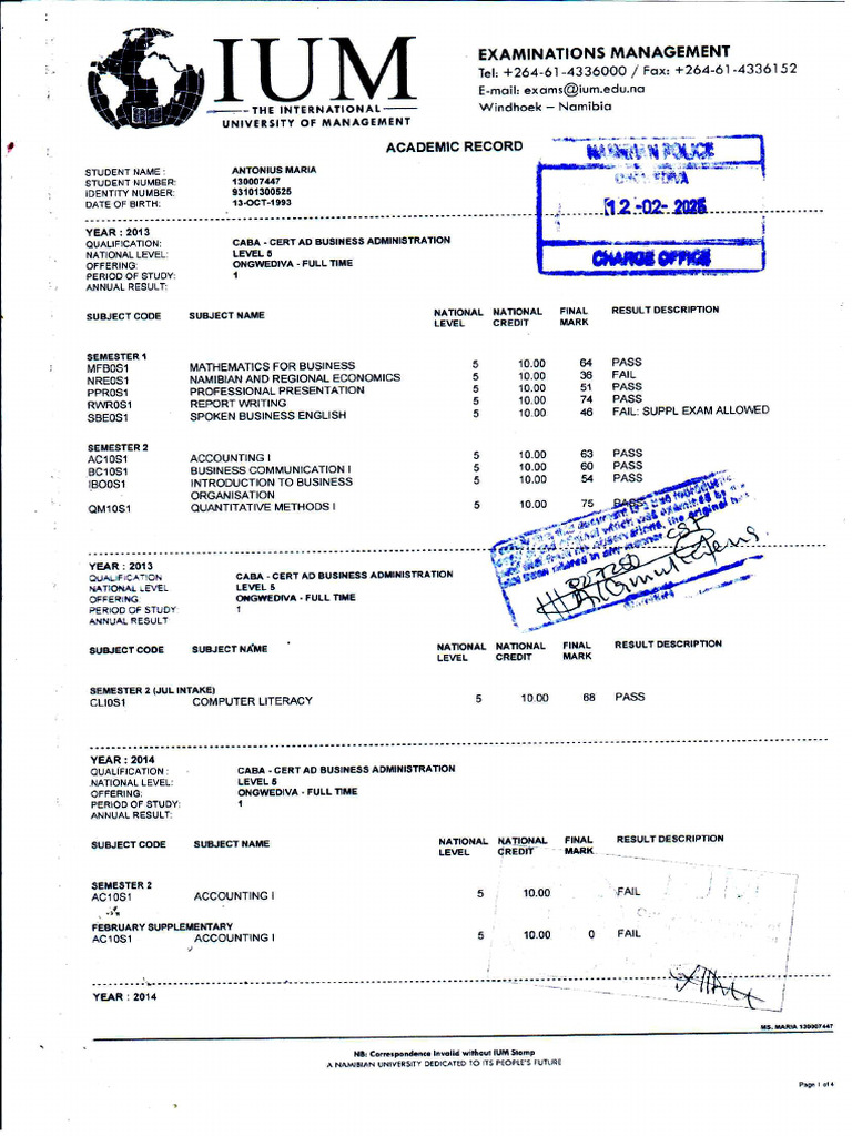 Academic Record | PDF