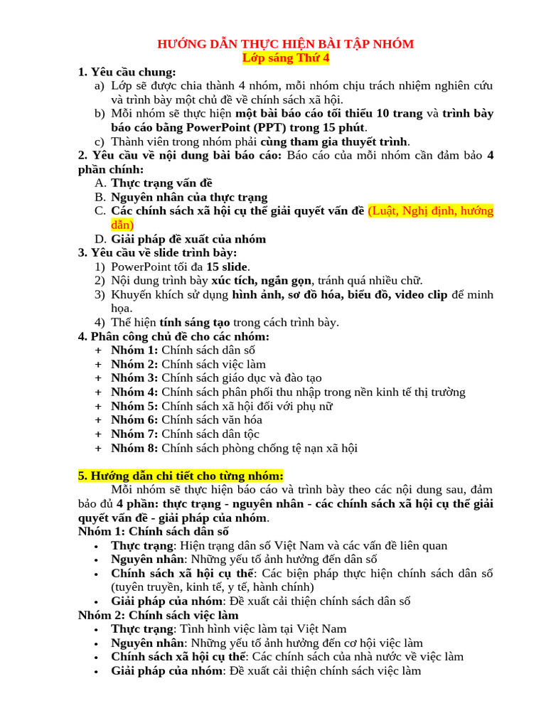 Bai Tap Nhom Lop Buoi Sang Thu 4 - CSXH - K9 | PDF