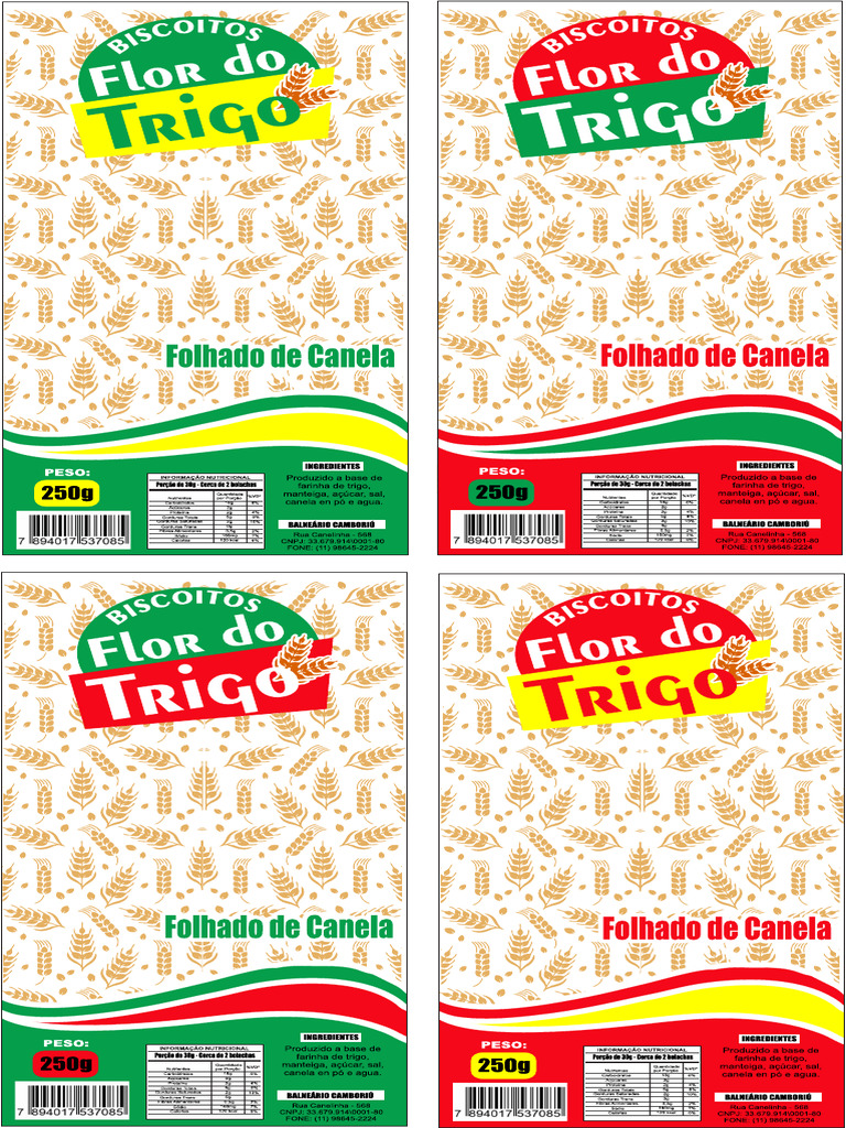Modelo de Embalagem para Biscoito 4 Junto | PDF