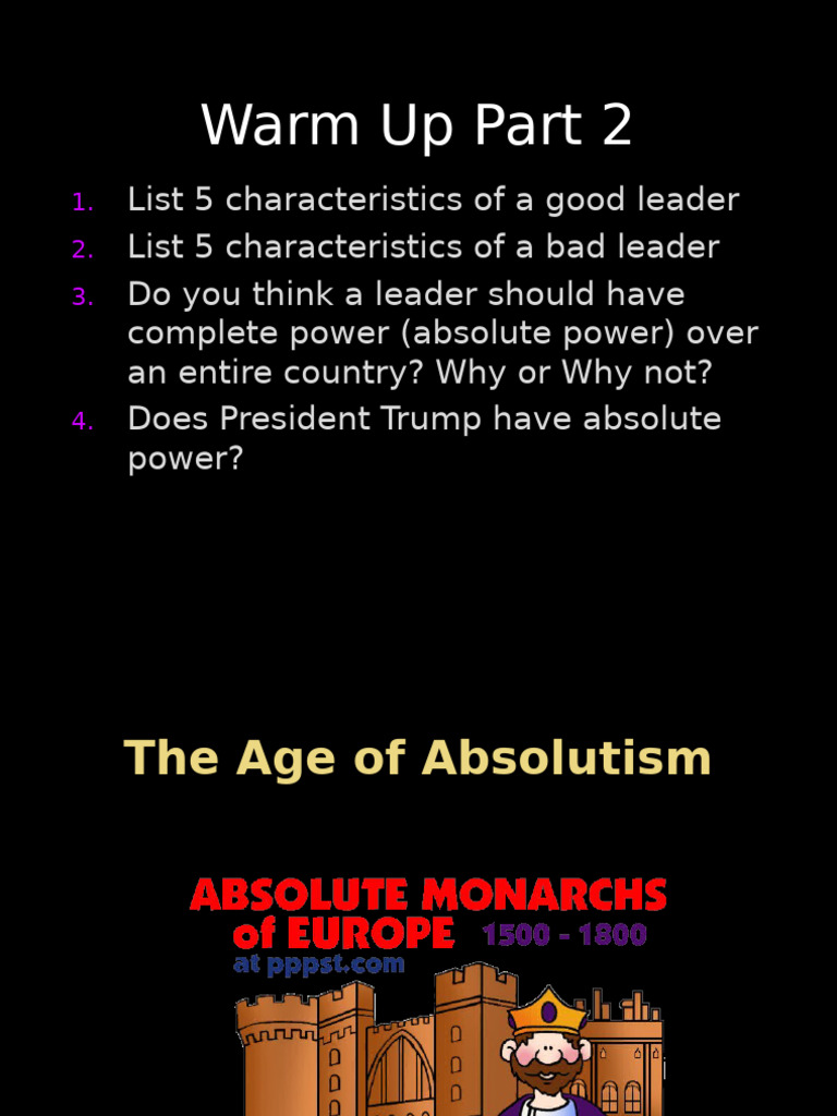 Absolute Monarchs - 2017 | PDF | Absolute Monarchy | Prussia