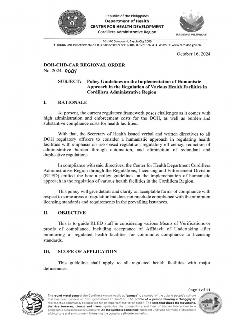 Humanistic Health Regulation Guidelines | PDF | Regulatory Compliance