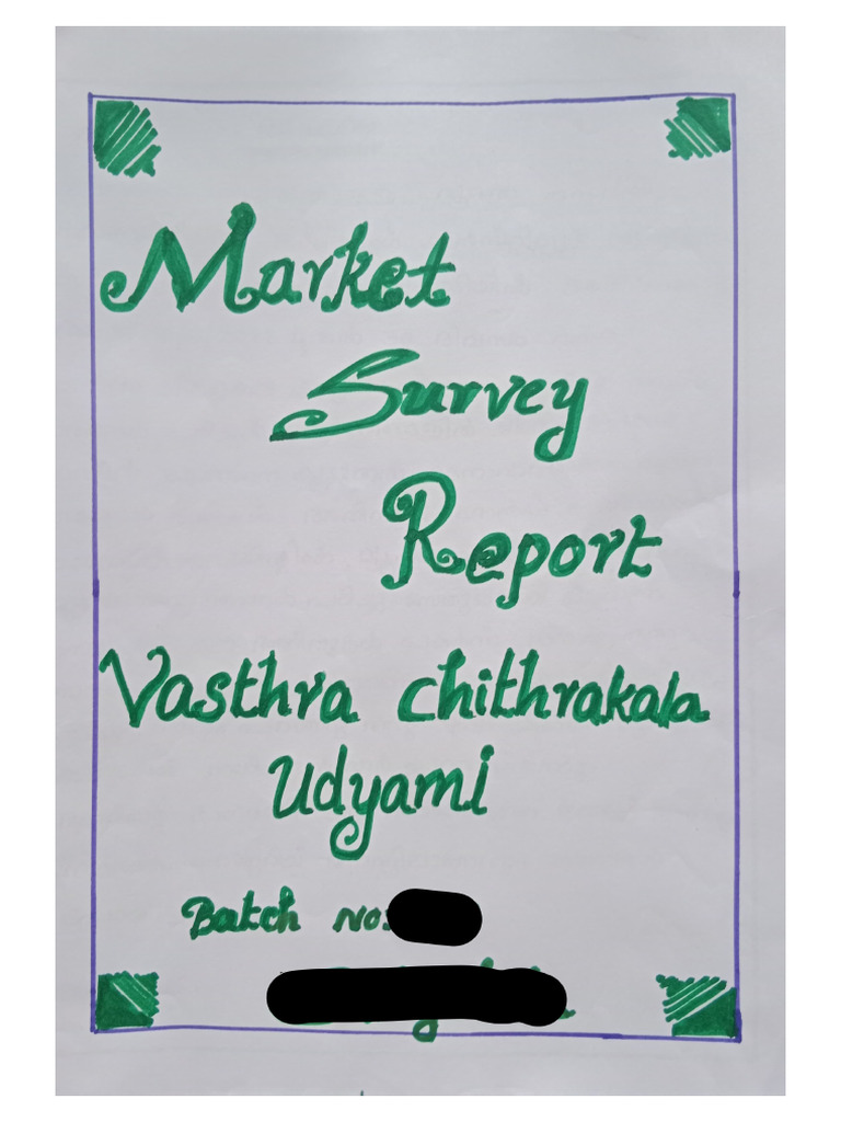 Market Survey | PDF