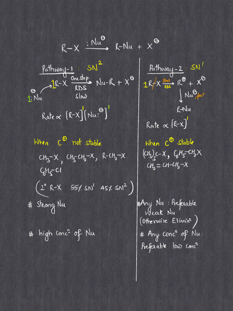 SN Reaction Pathway Analysis | PDF | Organic Reactions | Molecules