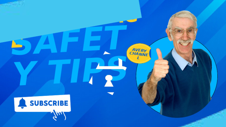 Blue Modern Safety Tips Youtube Thumbnail | PDF