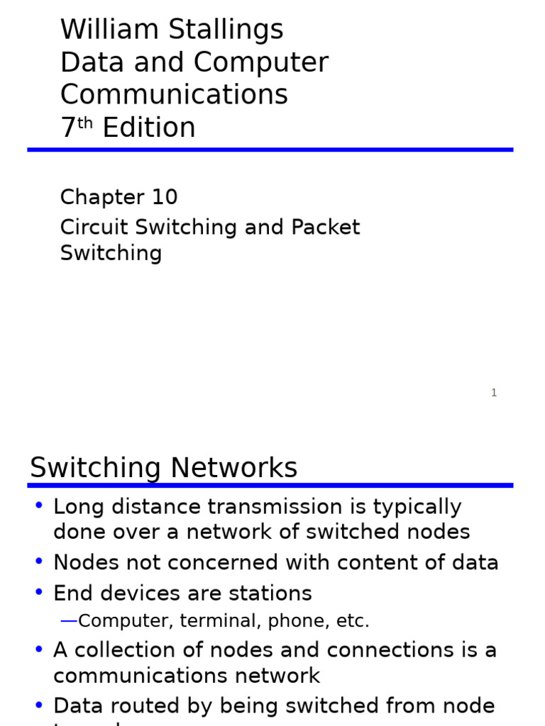 10 CircuitandPacketSwitching | PDF | Computer Network | Packet Switching