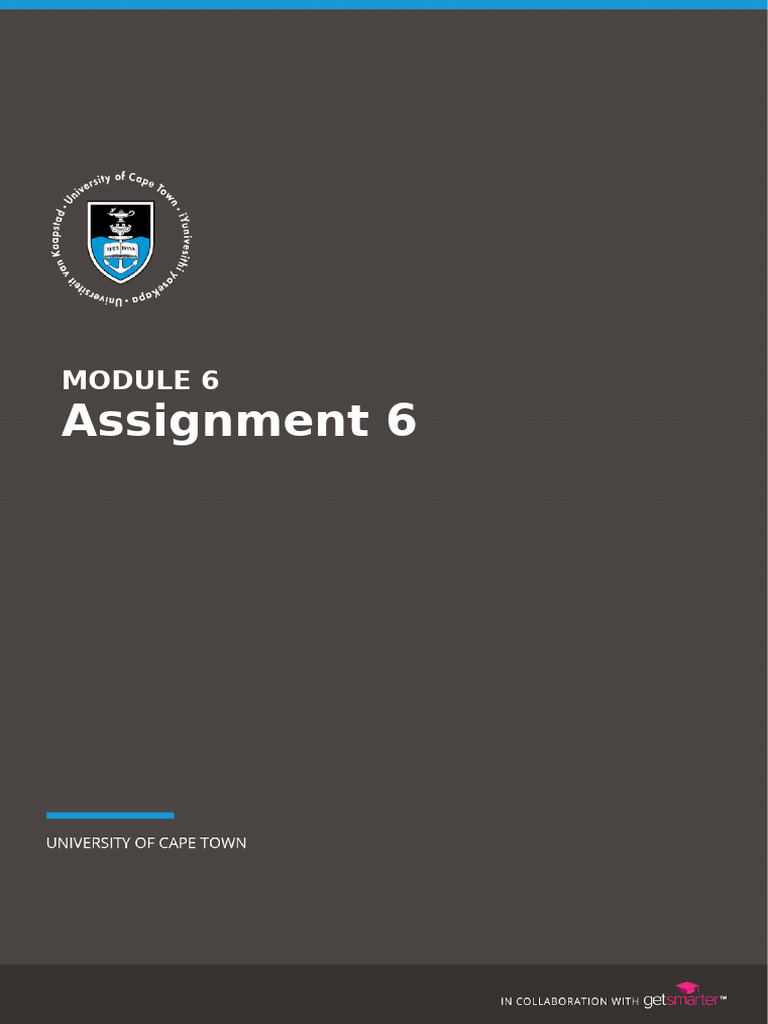 UCT PM Module 6 - Assignment | PDF | Plagiarism | Budget