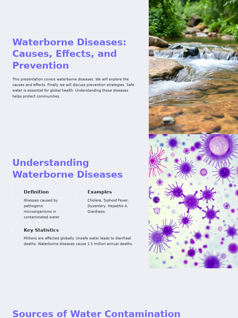 Waterborne Diseases: Causes & Prevention | PDF | Water Pollution ...