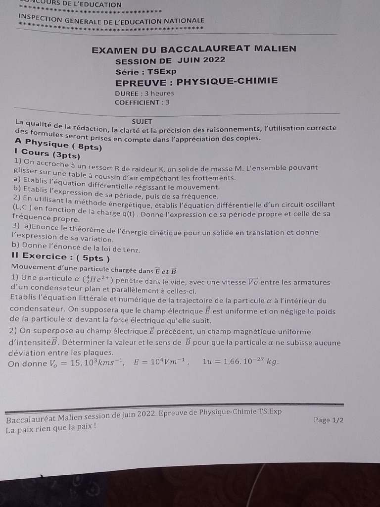 Bac 2022 Tse & Tsexp PG | PDF