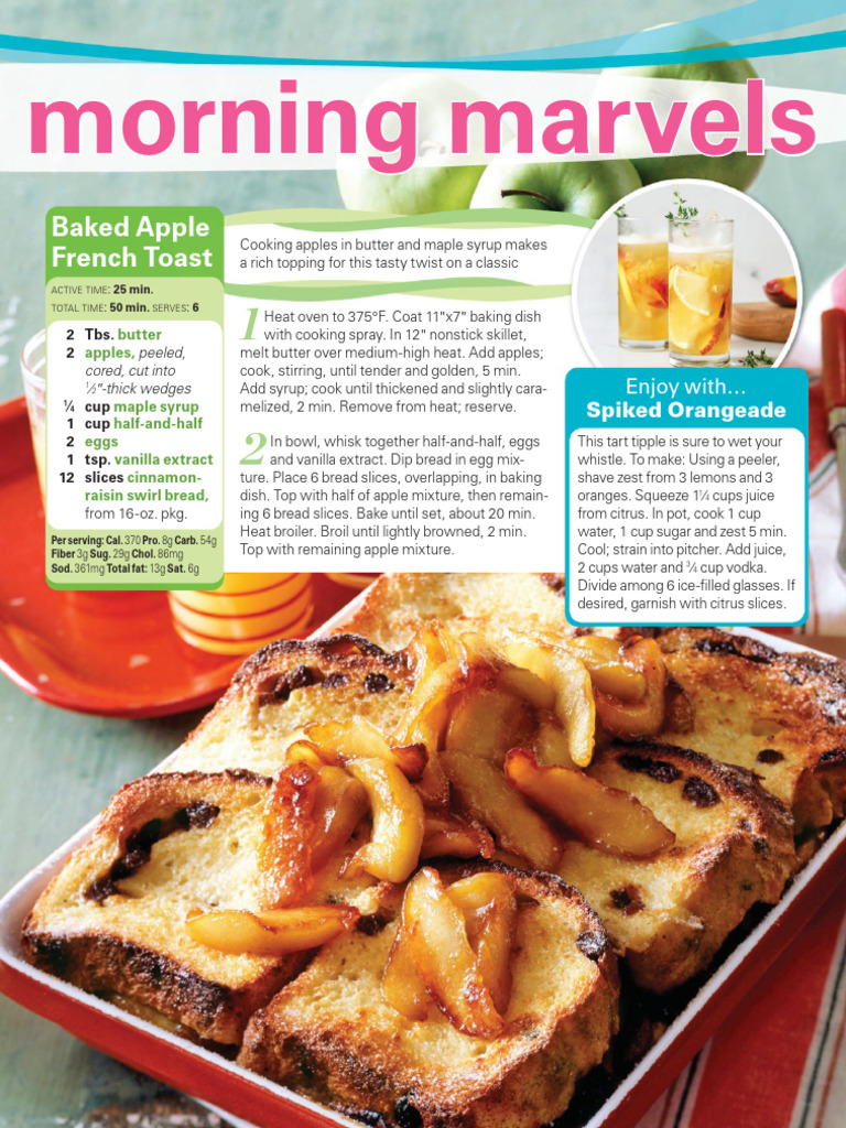 Baked Apple French Toast Spike Orangeade | PDF