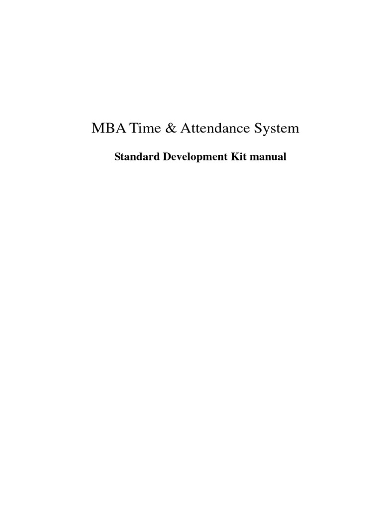 MBA Time&AttendanceSystem - Manual | PDF | Boolean Data Type | Parameter (Computer Programming)