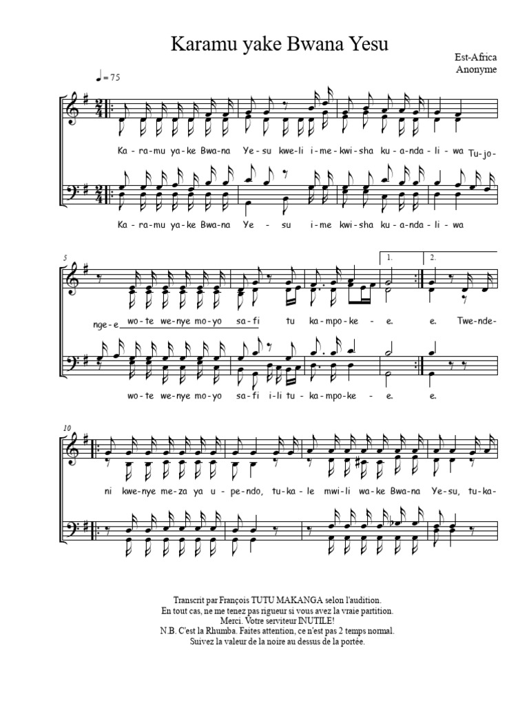 Karamu Yake Bwana Yesu | PDF