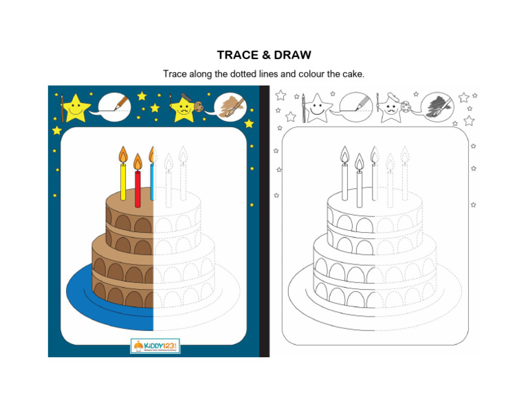 ART - Trace and Draw - Cake | PDF