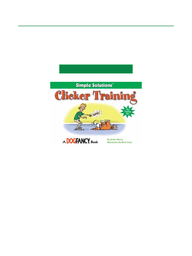 Read Clicker Training Full PDF Download | PDF