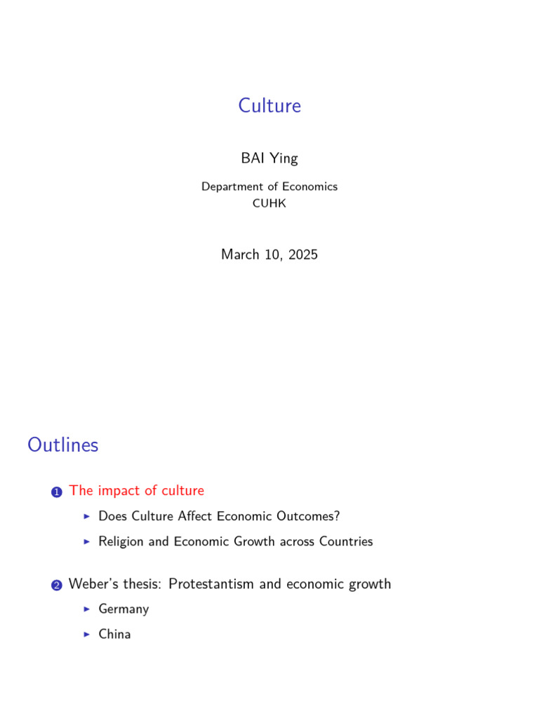 Lecture_09 | PDF | Economic Growth | Protestantism