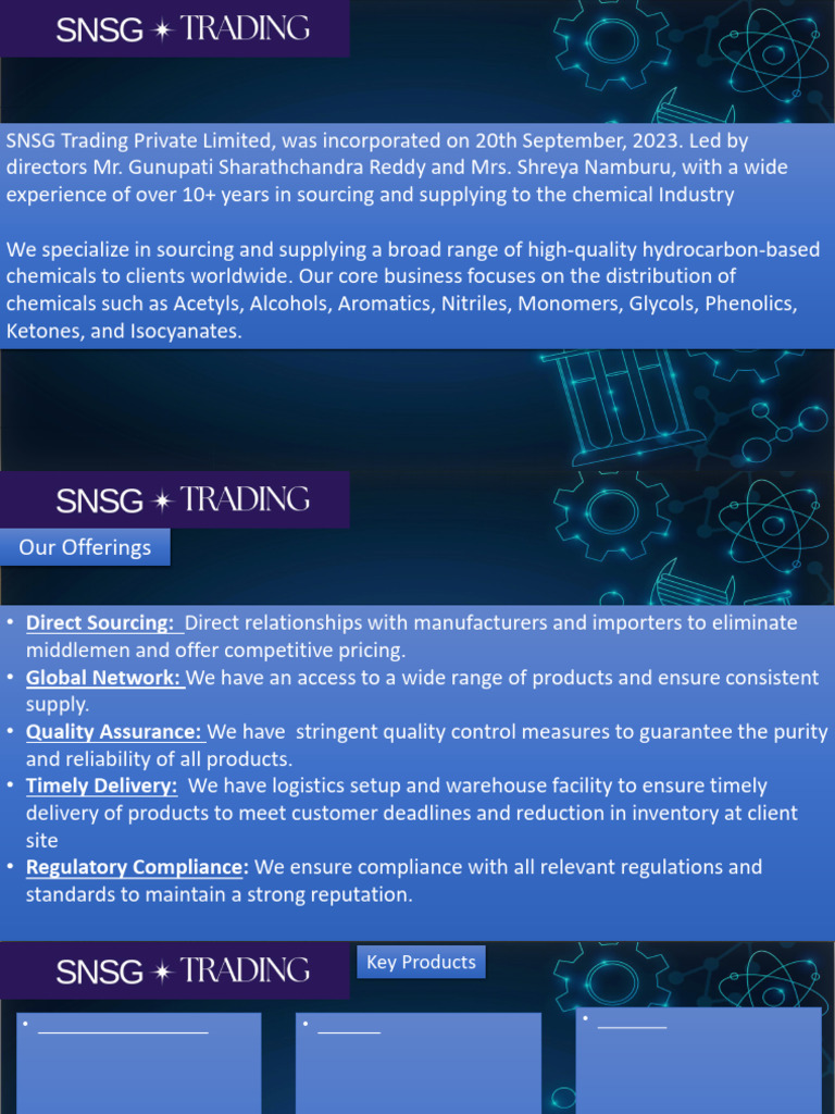 SNSG Brochure | PDF | Ester | Acetic Acid