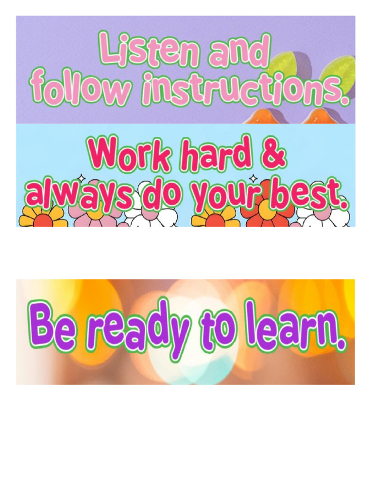 classroom rules print | PDF