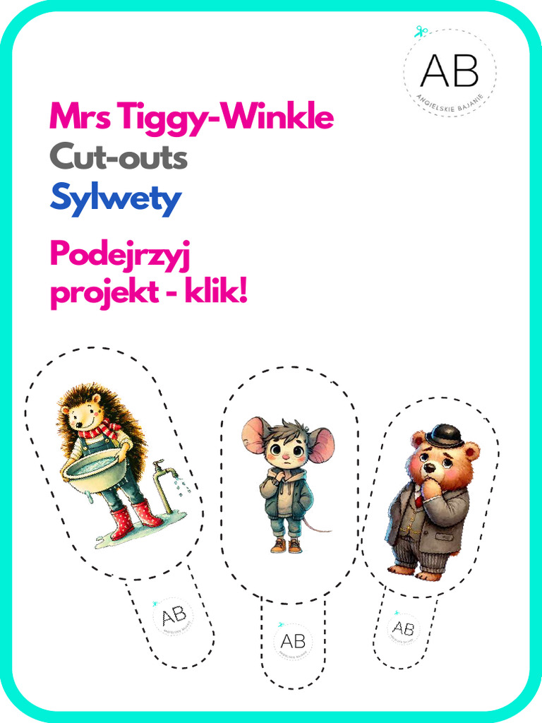 1. Mrs tiggy-Winkle- sylwety tła puppets kukiełki_compressed | PDF