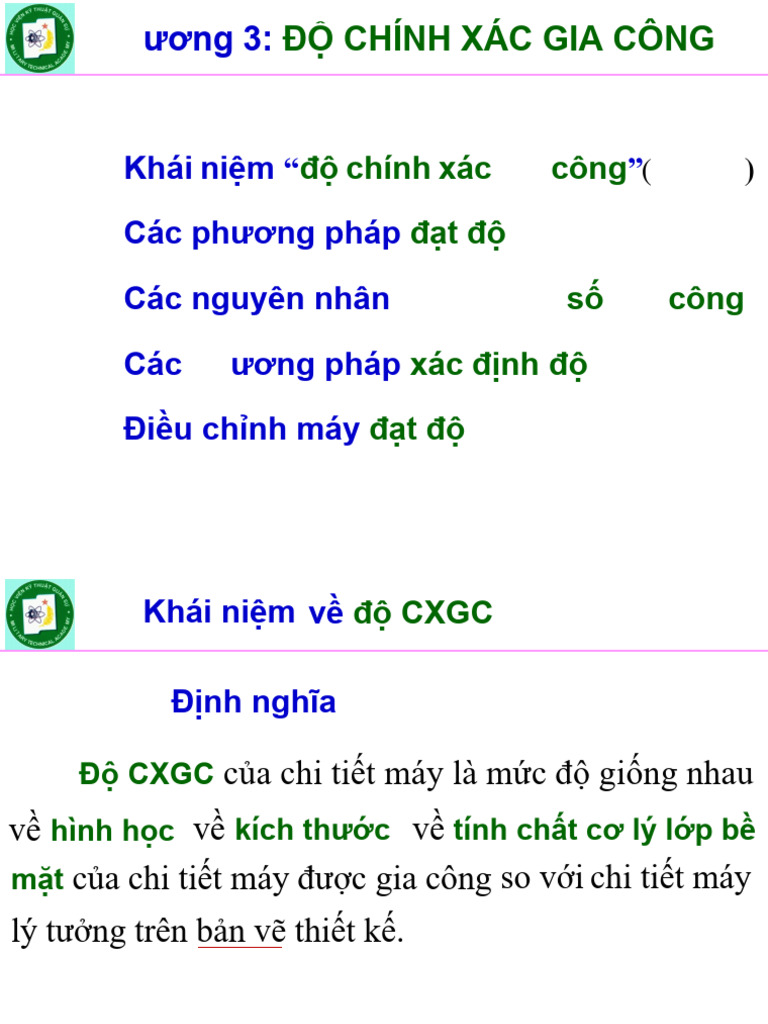 CHG 3 Đ Chính Xác Gia Công | PDF