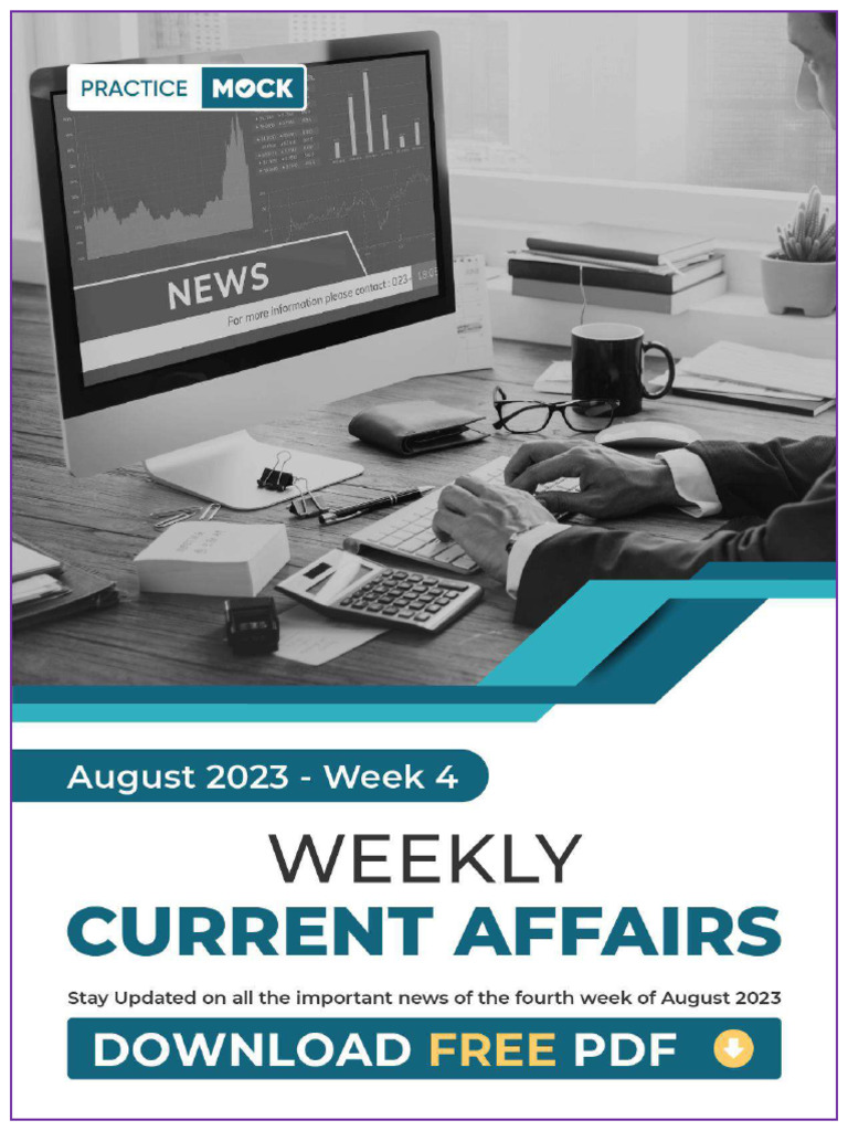 Weekly Current Affairs August 2023 Week 04 - Compressed | PDF