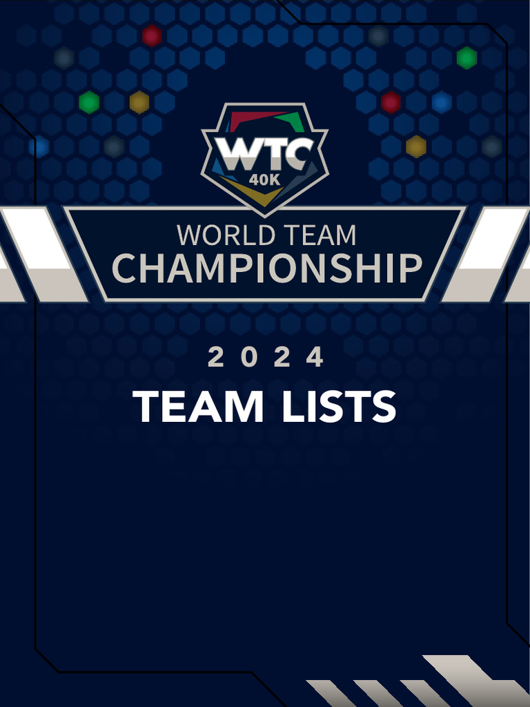 WTC 2024 Team Lists Post Correction (1) 001 | PDF