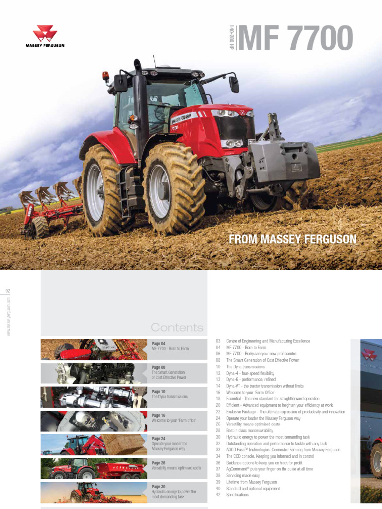 MF 7700 Brochure en | PDF | Tractor | Engines