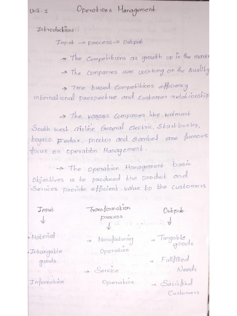 Operation Management Pdf