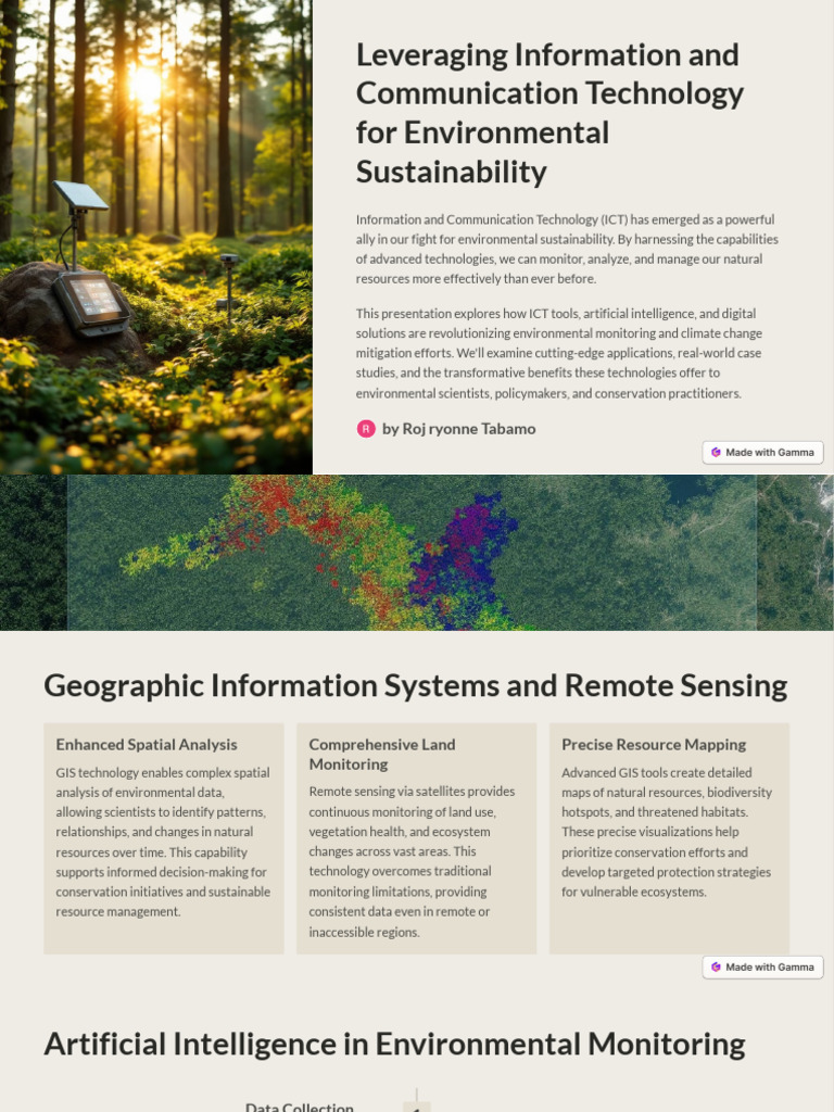 ICT for Environmental Sustainability | PDF | Geographic Information ...